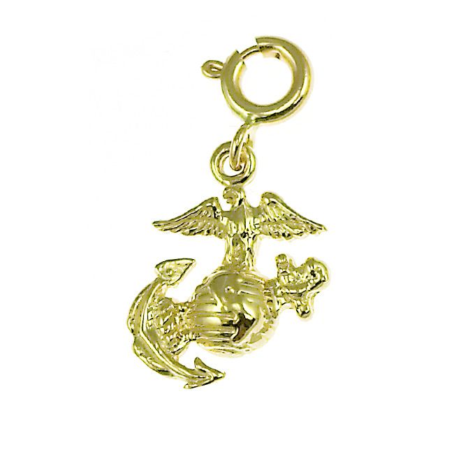 Us Marine Corps Emblem Sign Charm Pendant 14k Gold — JewelsBerry
