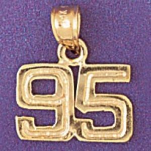 Number 95 Charm Pendant 14k Gold — JewelsBerry